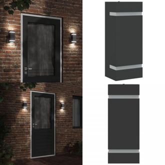 vidaXL Applique murale dext&eacute;rieur noir acier inoxydable - Applique Murale Exterieure - &Eacute;clairage Ext&eacute;rieur - Luminaire Mural - Lampadaire Ext&eacute;rieur