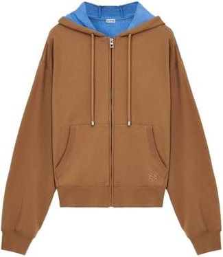 Loewe Sweatshirt &agrave; capuche zipp&eacute; en coton ml&eacute;lang&eacute;