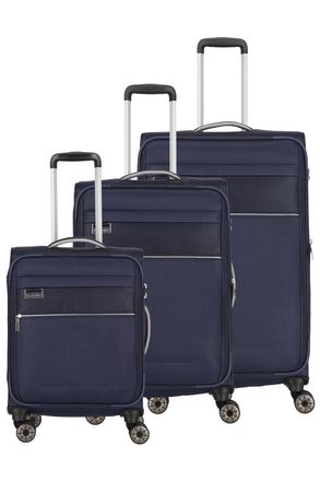 Travelite Kofferset 3 teilig Weichschale 4 Rollen, Gr&ouml;&szlig;en S-M-L, nachhaltig, MIIGO, Reisegep&auml;ck Set aus recyceltem Material, TSA Schloss, Koffer Gr&ouml;&szlig;en L + M er