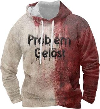 Generic Sweat &agrave; capuche &agrave; manches longues pour homme, d&eacute;contract&eacute;, ample, confortable, pour les jeux de r&ocirc;le, Orange, 3XL