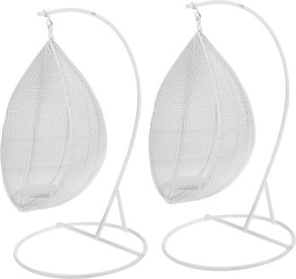 Milisten 2stücke Miniatur Garten Schaukel Figurine Zubehör Swing Möbel Für Miniaturlandschaften Handgefertigte Deko Für Kreative Projekte