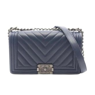 Chanel Sac bandouli&egrave;re vintage doccasion - Femme - Pre-owned - Bleu - Taille: ONE Size