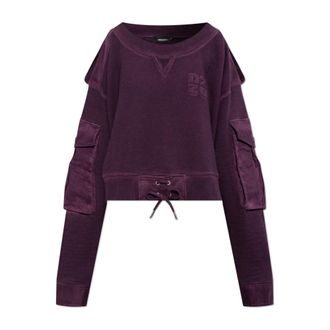 Dsquared2 Oversize Sweatshirt - - Sweatshirts & Hoodies - Damen - Lila - S