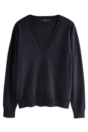 Next V-Ausschnitt-Pullover Weicher Pullover mit V-Ausschnitt und Baumwolle (1-tlg)