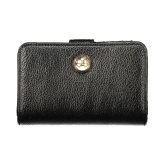 Twinset Portefeuille Bifold en Cuir avec D&eacute;tail Orb - Femme - Accessoires - Noir - Taille: ONE Size