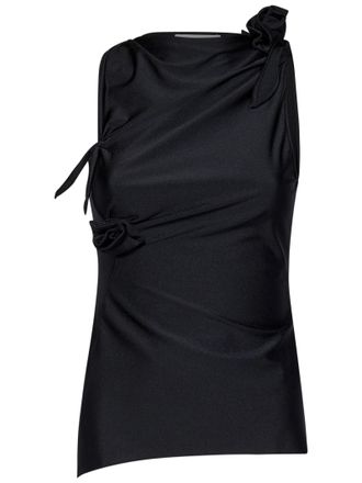 Coperni Womens Top Flower Black Polyamide Tops