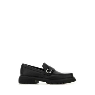 Ferragamo Schwarze Leder-Andover-Loafer - - Shoes - Herren - Schwarzk - 43 EU