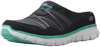 Skechers Sport Womens Air Streamer Slip-On Mule, Charcoal Aqua, 7.5