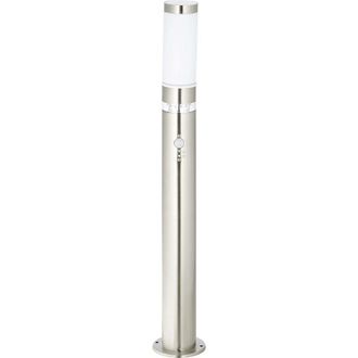 Brilliant Lampe Bole lampadaire ext&eacute;rieur d&eacute;tecteur de mouvement acier inoxydable 1x A60, E27, 60W, adapt&eacute; aux lampes standard (non incluses) &Eacute;chelle a ++ &agrave; e