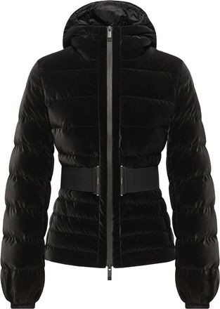 Moncler Moncler Doudoune Courte &Agrave; Ceinture Gestuelle, Femme, Noir, Taille: 00