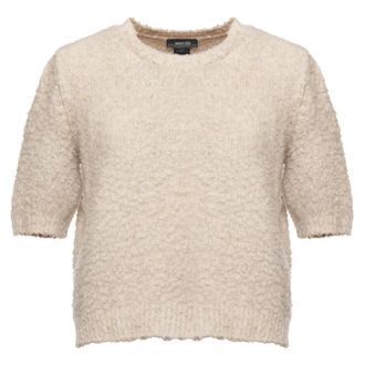 Avant Toi Kurzarm-Baumwollpullover - - Knitwear - Damen - Beige - S