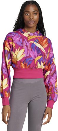 adidas Womens x Farm Hoodie Bold Pink/Spring Yellow/Lucid Fuchsia S