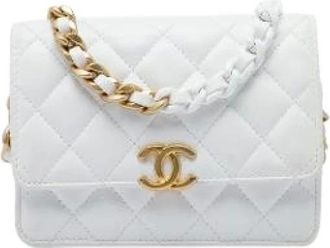 Chanel Pre-owned Sac bandouli&egrave;re matelass&eacute; - Femme - Pre-owned - Blanc - Taille: ONE Size