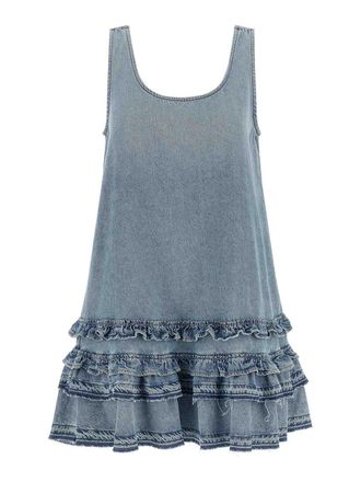 Ganni Knielanges Kleid - Hellblau