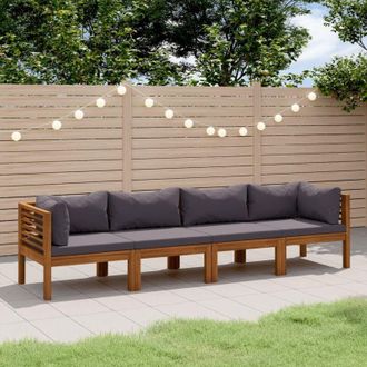 vidaXL Vidaxl - Canap&eacute; de jardin &agrave; 4 places avec coussin Bois dacacia massif