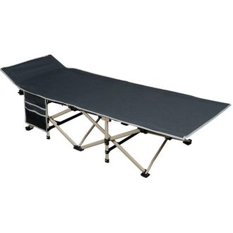 Yaheetech Yaheetech Lit de Camp Pliable 186x66x52 cm 1 Personne avec Pochettes Lit de Camping avec Sac de Transport Armature en M&eacute;tal pour Ext&eacute;rieur Voyage
