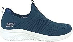 Skechers Baskets Mains Libres Ultra Flex 3.0 Brilliant Path pour Femme, Bordure en Tricot Bleu Marine, 37.5 EU