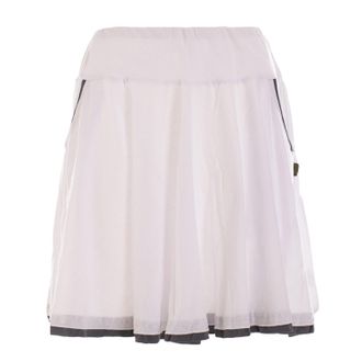 vishes Alternative Bekleidung - einfarbiger kurzer Damen-Rock Mini-Rock Tanz-Rock Baumwollrock wei&szlig; 40