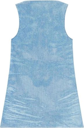 Diesel Femme, Robes, Bleu, Taille: 36 FR Open Back Sleeveless Crew Neck Dress