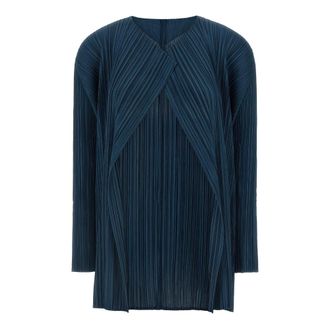 Issey Miyake Damen, Strickwaren, Blau, LGröße