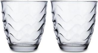 Quid Waves Set mit 6 Gl&auml;sern aus Glas, 26 cl, geeignet f&uuml;r den K&uuml;hlschrank, nicht mikrowellengeeignet, umweltfreundlich (Packung mit 2)