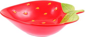 PartyKindom Keramik Erdbeer-schale Adorable Food Bowl Aus Hochwertiger Glatter Keramik Vielseitig Für Salat Dessert Und Snacks Stabile Und Leicht Zu Reinigende Ob