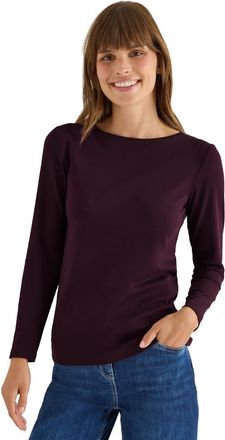 Cecil Damen 3227397 Shirt mit U-Boot-Ausschnitt, Eggplant Red, XXL