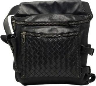 Bottega Veneta Pre-owned Sac banane en cuir Intrecciato - Femme - Pre-owned - Noir - Taille: ONE Size