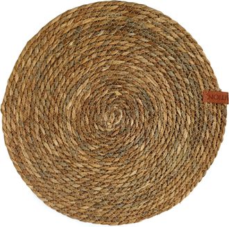 Ambition Rundes Platzdeckchen Boho Natural 30 cm Teller Untersetzer aus Seegras runde Tischmatte Deko Matte