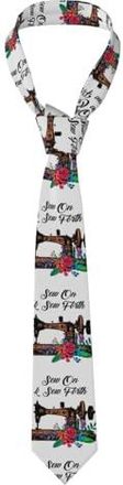Generic Cravate DAffaires Machine &Agrave; Coudre Vintage Confortable Tie R&eacute;glable Cravate Pour C&eacute;l&eacute;brations Mariage Affaires
