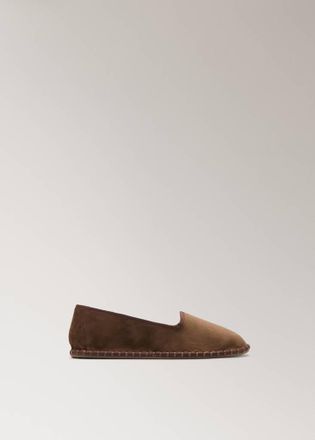 Mango Velours-Hausschuhe braun - Damen - 37 - MANGO