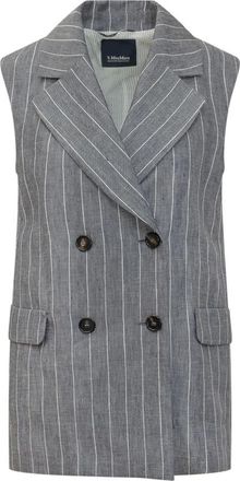 Max Mara Femme, Vestes, Bleu, Taille: 38 FR Smmballo Waistcoat