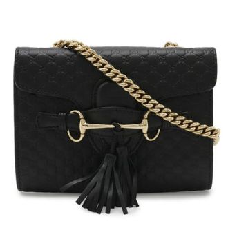 Gucci Pre-owned Microguccissima Emily Horsebit Chain Bag - Femme - Pre-owned - Noir - Taille: ONE Size
