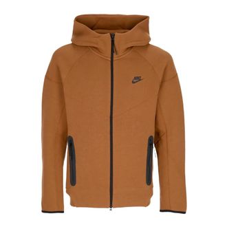 Nike Tech Fleece Zip Hoodie Lt British Tan/Black - - Sport - Herren - Braun - XS