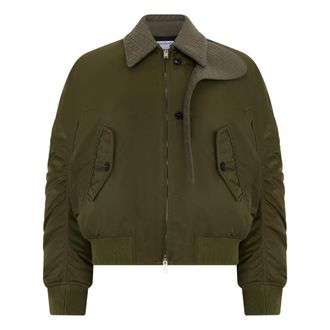 Bottega Veneta Femme, Vestes, Vert, Taille: 36 FR Intrecciato Nylon Jacket