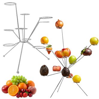 Generic Exploded Fruit Bowl, Metallskulptur als Fr&uuml;chteschale, 360&deg; Bel&uuml;ftetes Tischzentrum f&uuml;r frische Fr&uuml;chte, Dekorativer Tafelschmuck mit schwebendem, Edl
