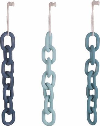 Villa D'Este Home Tivoli Dekorative Kette aus MDF und Jute, Ocean