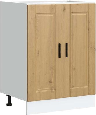 vidaXL Küchenunterschrank Porto Artisan-Eiche Holzwerkstoff vidaXL