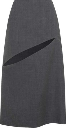Jil Sander Jupe Midi - Gris