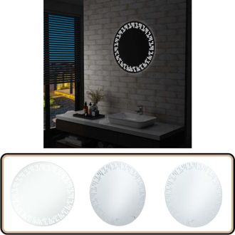 vidaXL Vidaxl - Badezimmerspiegel mit led 70 cm - LED-Spiegel - Badezimmer Spiegel - Rund - Silberner Spiegel - Spiegelschrank