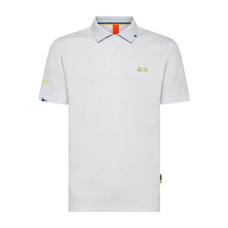 Sun 68 Wei&szlig;es Baumwoll-Polo-Logo-Beach-T-Shirt - - Tops - Herren - Wei&szlig; - S