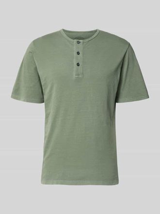 Jack & Jones T-Shirt mit Rundhalsausschnitt und Knopfleiste