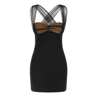 Nensi Dojaka Draped Padded Cup Mini - - Dresses - Damen - Schwarzk - XS