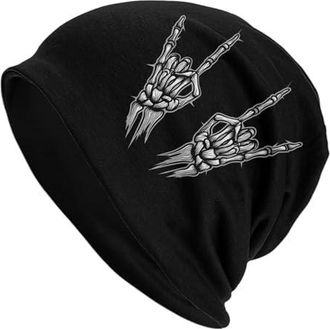 Generic Femme Homme Bonnet &Agrave; Revers Mains De Squelette Halloween Bonnets De Ski Mode Bonnets Tricot&eacute; Chaud Hiver Chapeaux pour Quotidien Cyclisme Patinage