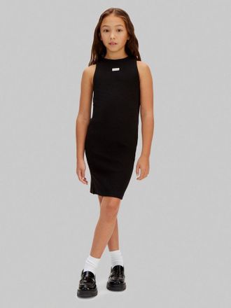 Calvin Klein Jeans Tr&auml;gerkleid RIB SLEEVELESS DRESS Regular fit f&uuml;r Kinder mit Rundhalsausschnitt