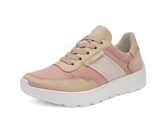 Ara Damen New York Sneaker, Beach,APRICOT,Cream, 38.5 EU Weit