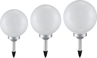 ETC Shop Solarkugel f&uuml;r Au&szlig;en Solarleuchte Kugel Garten Kugelleuchte Solar LED Gartendeko, mit Erdspie&szlig; Leuchtdauer ca. 6-8 Stunden, 15 cm 20 cm 25 cm, 3er Set