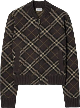 Burberry Karierte Bomberjacke - Braun