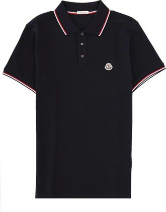 Moncler Homme, Tops, Bleu, Taille: S SS Polo