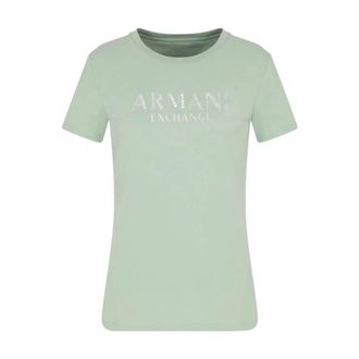 A|X Armani Exchange Regular Fit T-Shirt mit Metall-Logo - - Tops - Damen - Gr&uuml;n - S